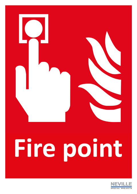 FFAS/03 Nevilles Fire Point sign (A4 portrait) | MAXIO HARDWARE