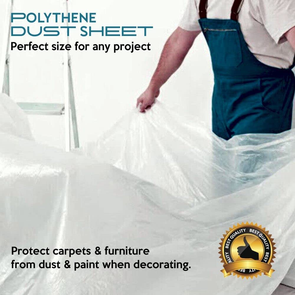 3.6mx 2.7m All Purpose Polythene Dust Sheet | MAXIO HARDWARE